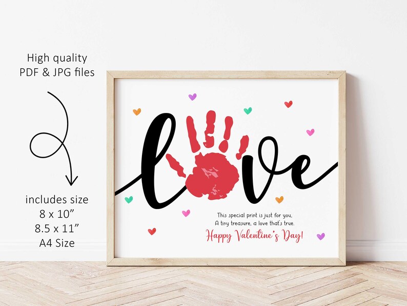 Valentine's Day Handprint - Valentine Handprint - Valentine's Day Craft ...