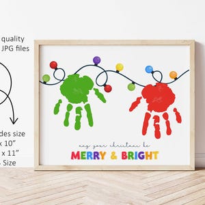 Christmas Handprint Craft - Merry and Bright Handprint Craft ...