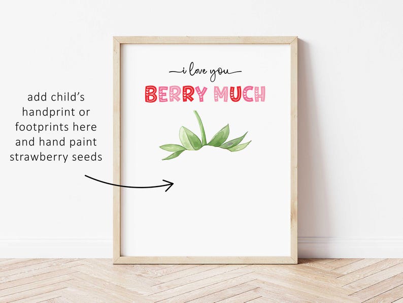 Mother's Day Handprint - Father's Day Handprint - Strawberry Handprint ...