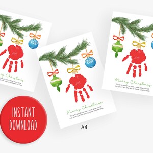 Christmas Handprint Craft - Christmas Handprint Keepsake - Christmas ...