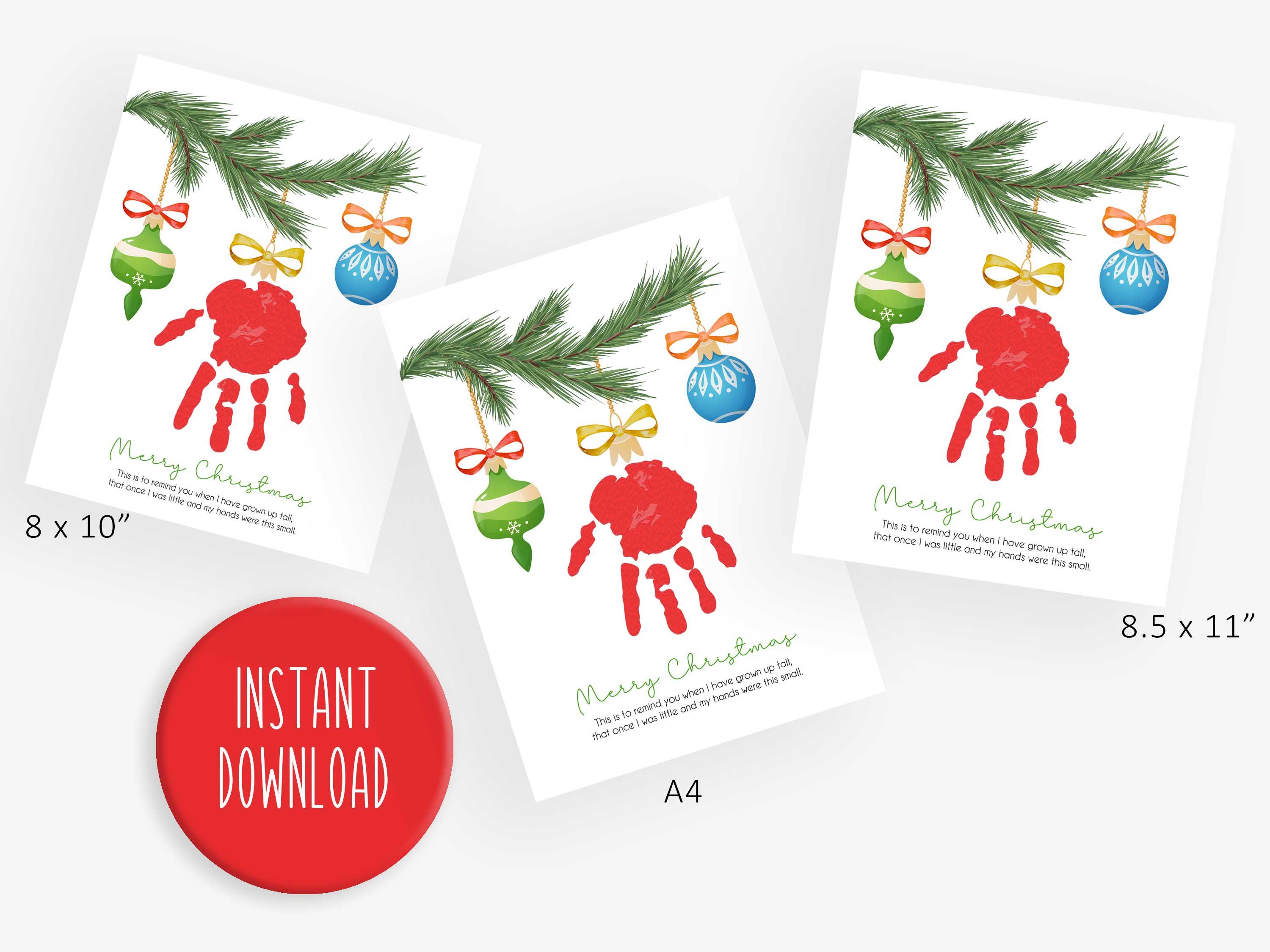 Christmas Handprint Craft - Christmas Handprint Keepsake - Christmas ...