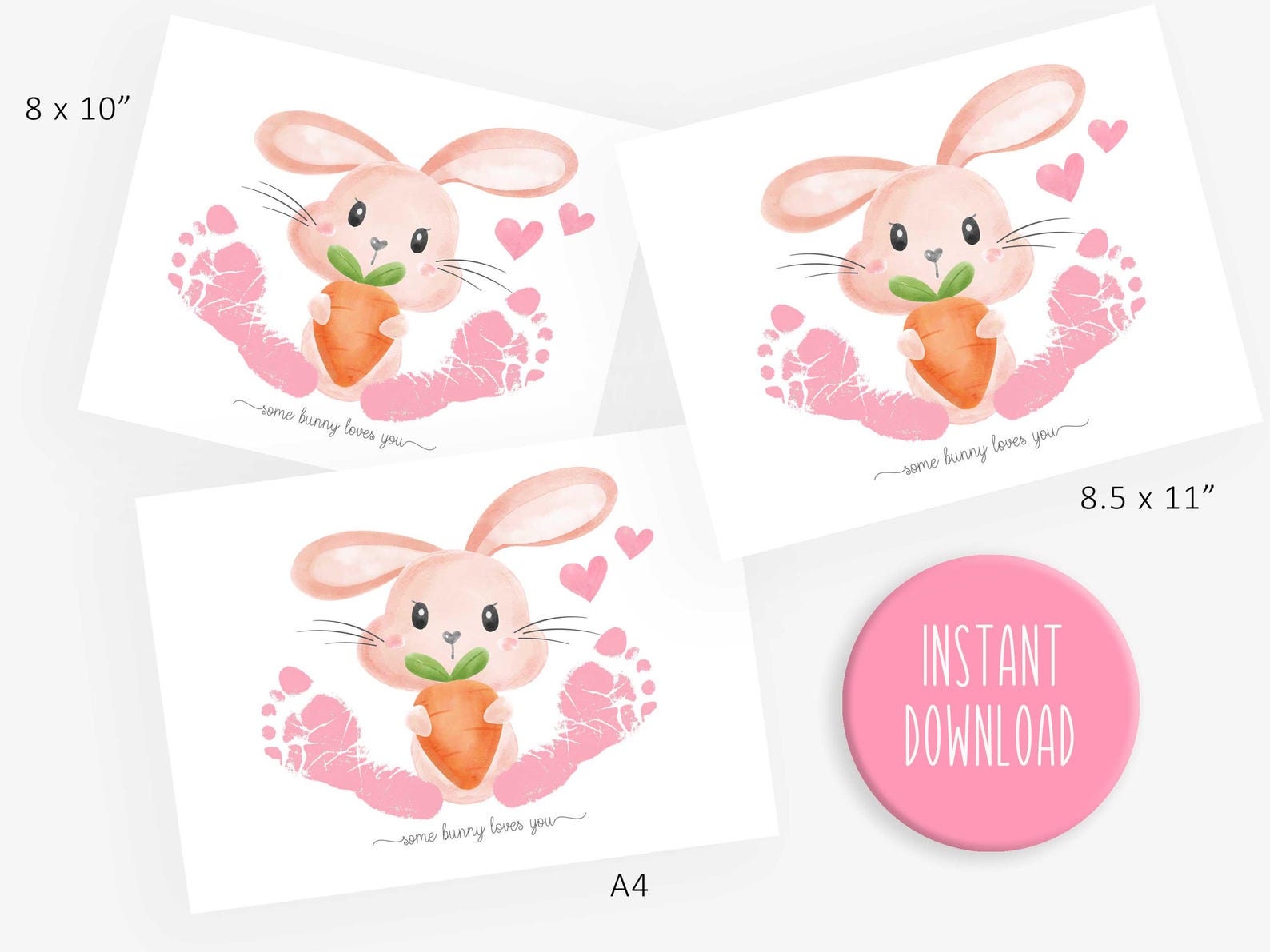 Easter Footprint Craft - Easter Bunny Footprint - First Easter ...