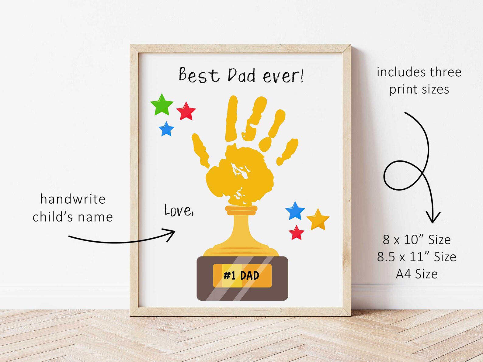Handprint Craft for Dad - Handprint Card for Dad - Father's Day ...