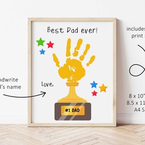 Handprint Craft for Dad - Handprint Card for Dad - Father's Day ...
