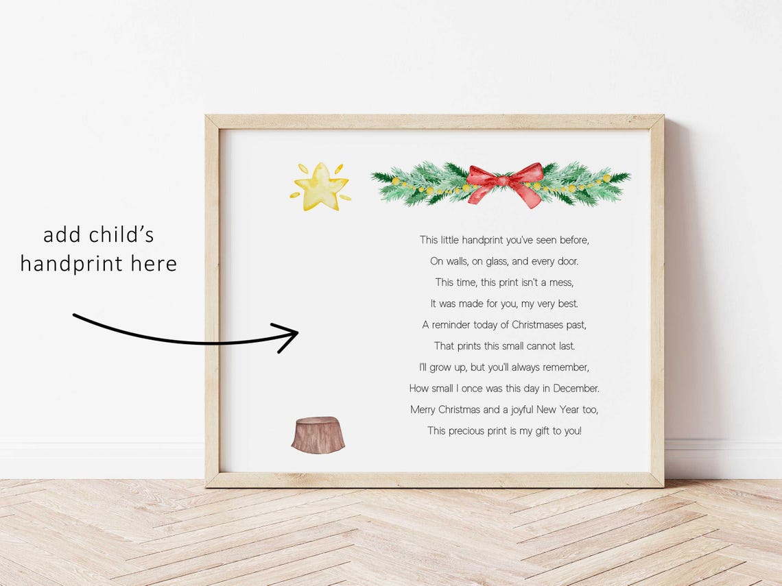 Christmas Handprint Craft - Christmas Handprint Poem - Christmas ...