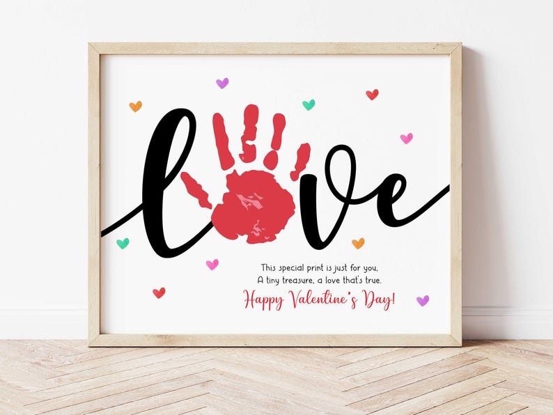 Valentine's Day Handprint - Valentine Handprint - Valentine's Day Craft ...