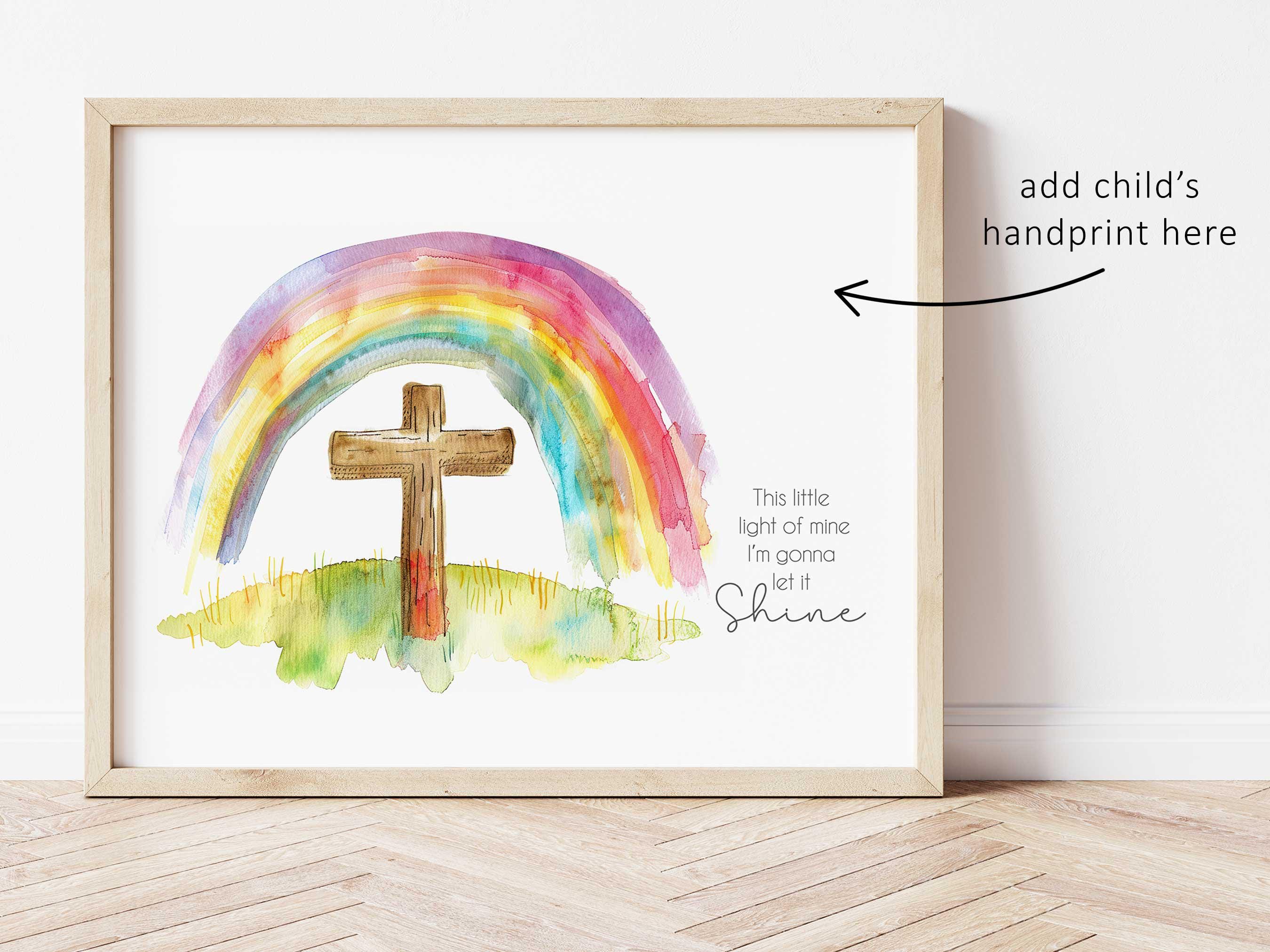 This Little Light of Mine Handprint Craft | Christian Easter Printable ...