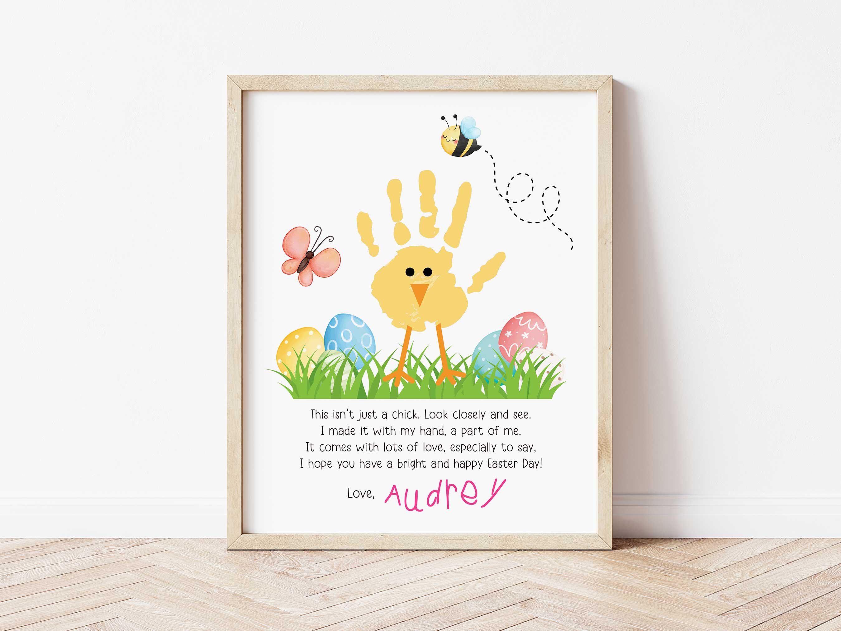 Easter Handprint Craft - Easter Chick Handprint - Easter Handprint ...