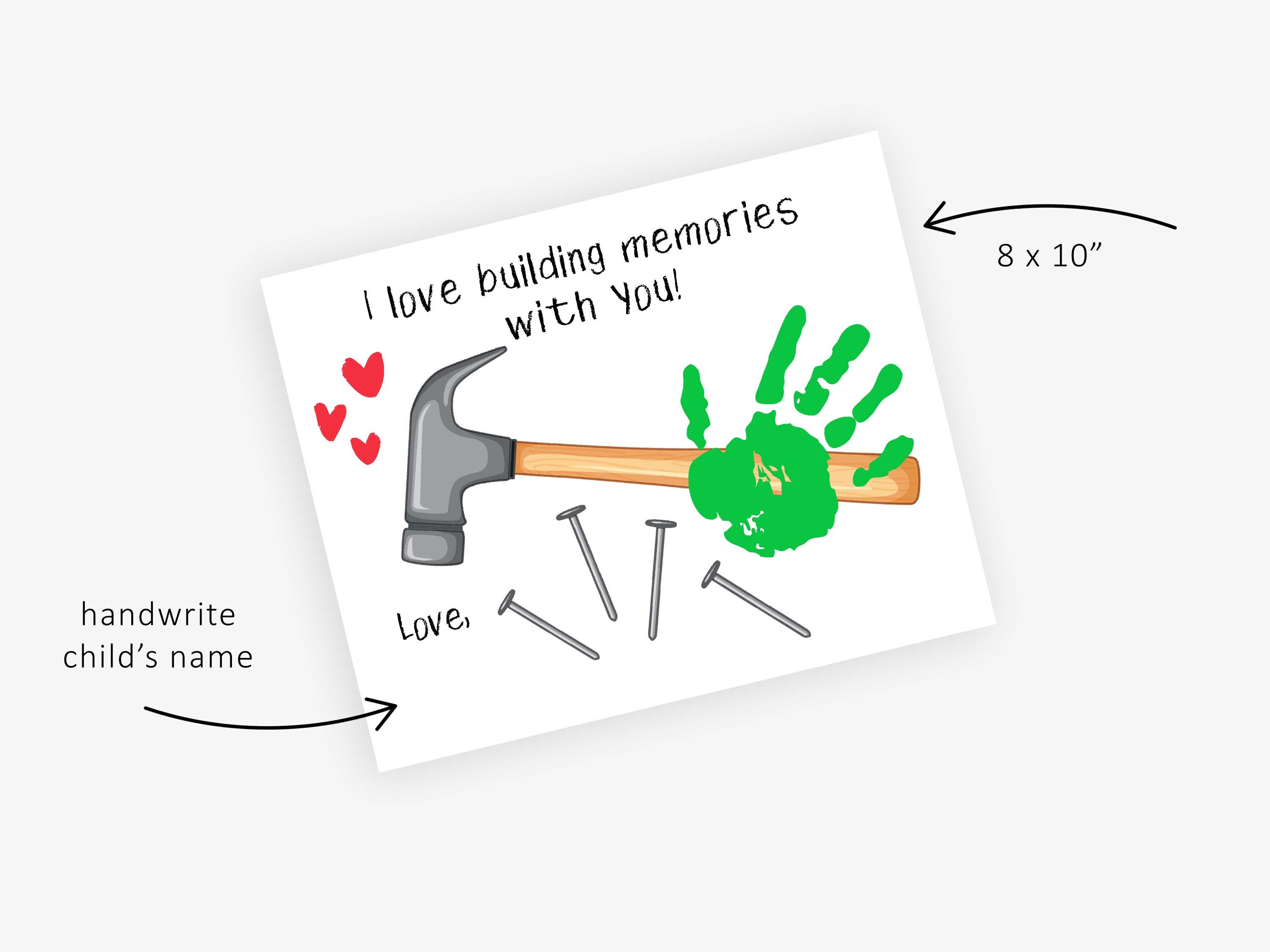 Handprint Craft for Dad Handprint Card for Dad Father's Day Handprint ...