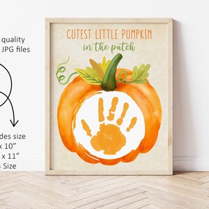 Pumpkin Handprint Craft - Preschool Pumpkin Craft - Halloween Handprint ...