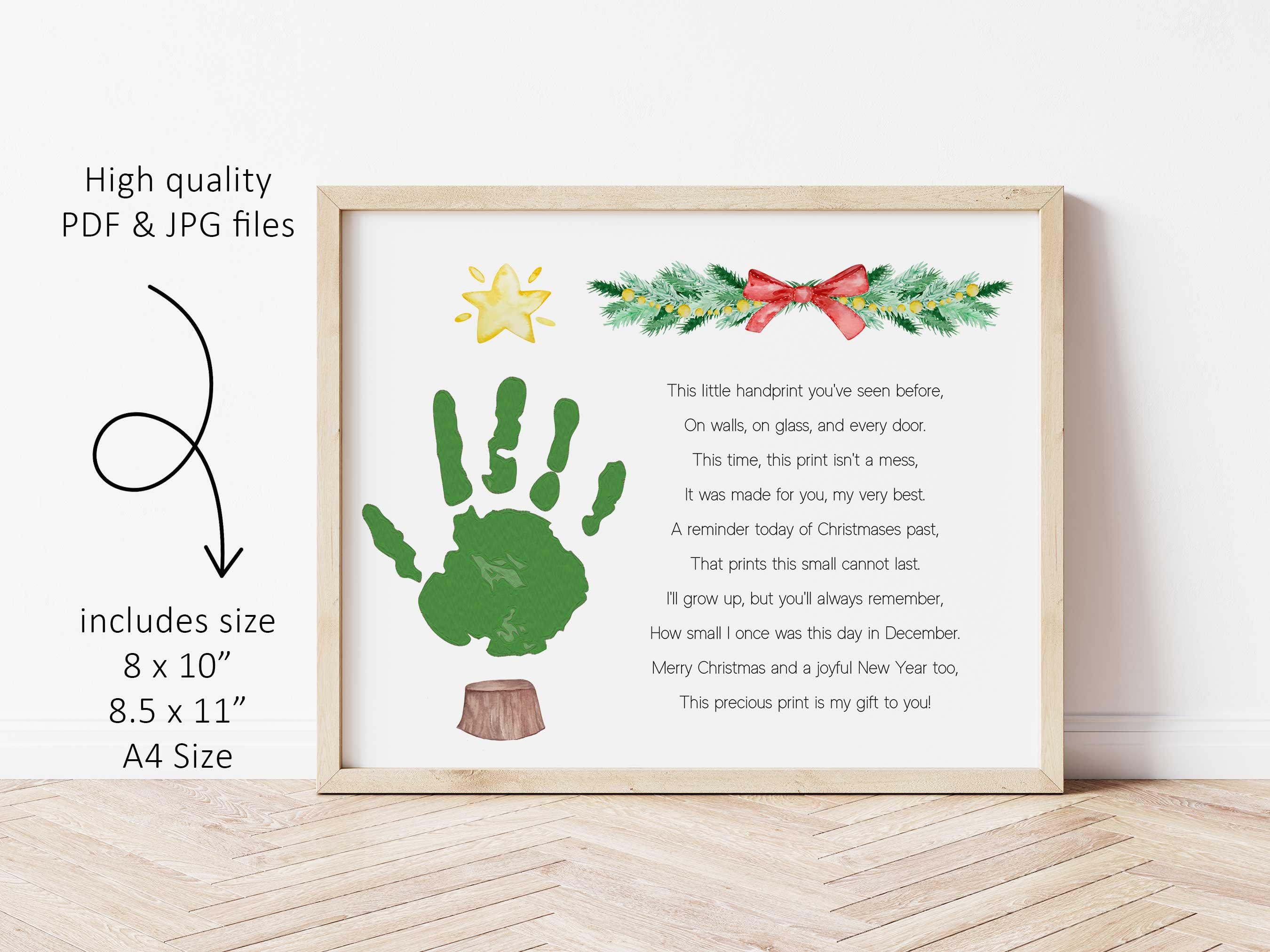 Christmas Handprint Craft - Christmas Handprint Poem - Christmas ...