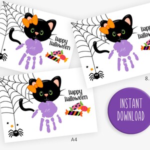 Halloween Handprint Craft - Preschool Halloween Craft - Children's ...