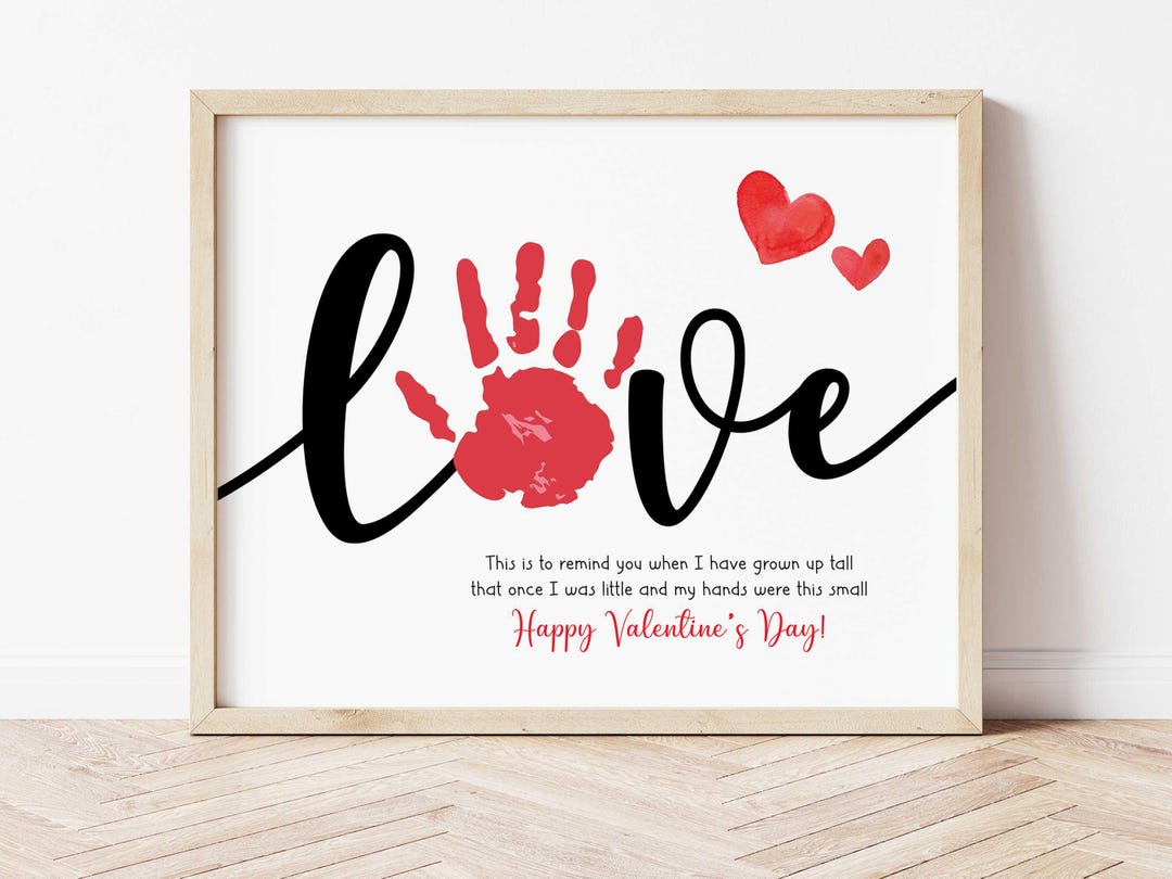 Valentine's Day Handprint - Valentine Handprint - Valentine's Day Craft ...