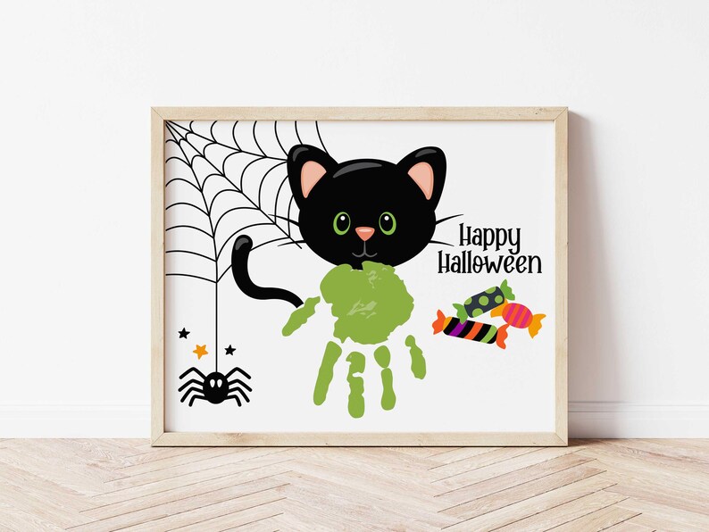 Halloween Handprint Craft - Preschool Halloween Craft - Children's ...