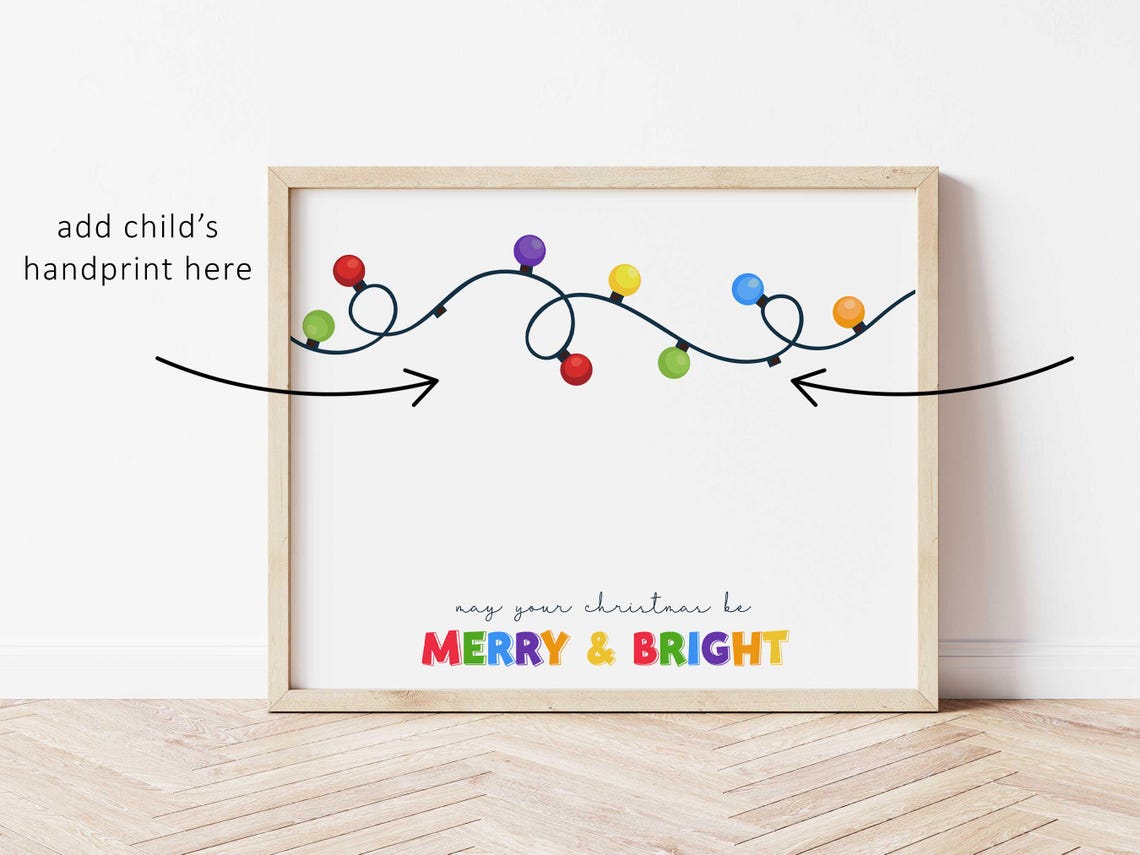 Christmas Handprint Craft - Merry and Bright Handprint Craft ...