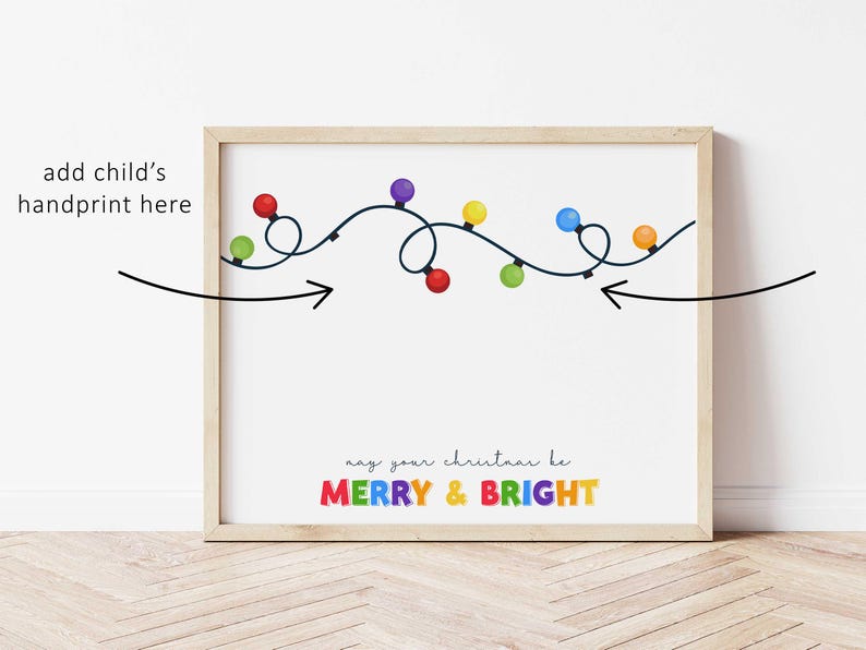 Christmas Handprint Craft - Merry and Bright Handprint Craft ...
