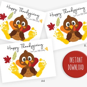 Thanksgiving Handprint Craft - Preschool Thanksgiving Craft ...