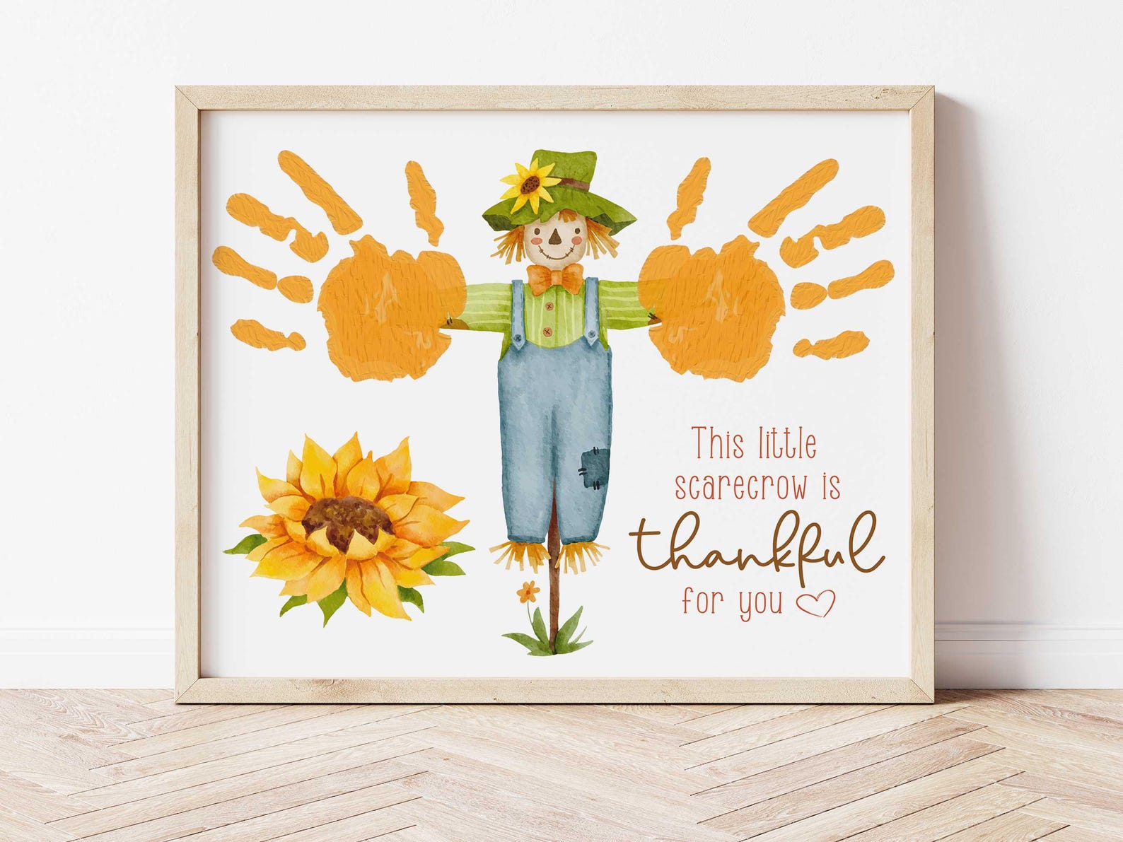 Autumn Handprint Craft - Scarecrow Handprint Craft - Thanksgiving Craft ...