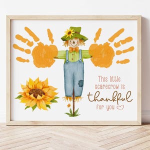 Autumn Handprint Craft - Scarecrow Handprint Craft - Thanksgiving Craft ...