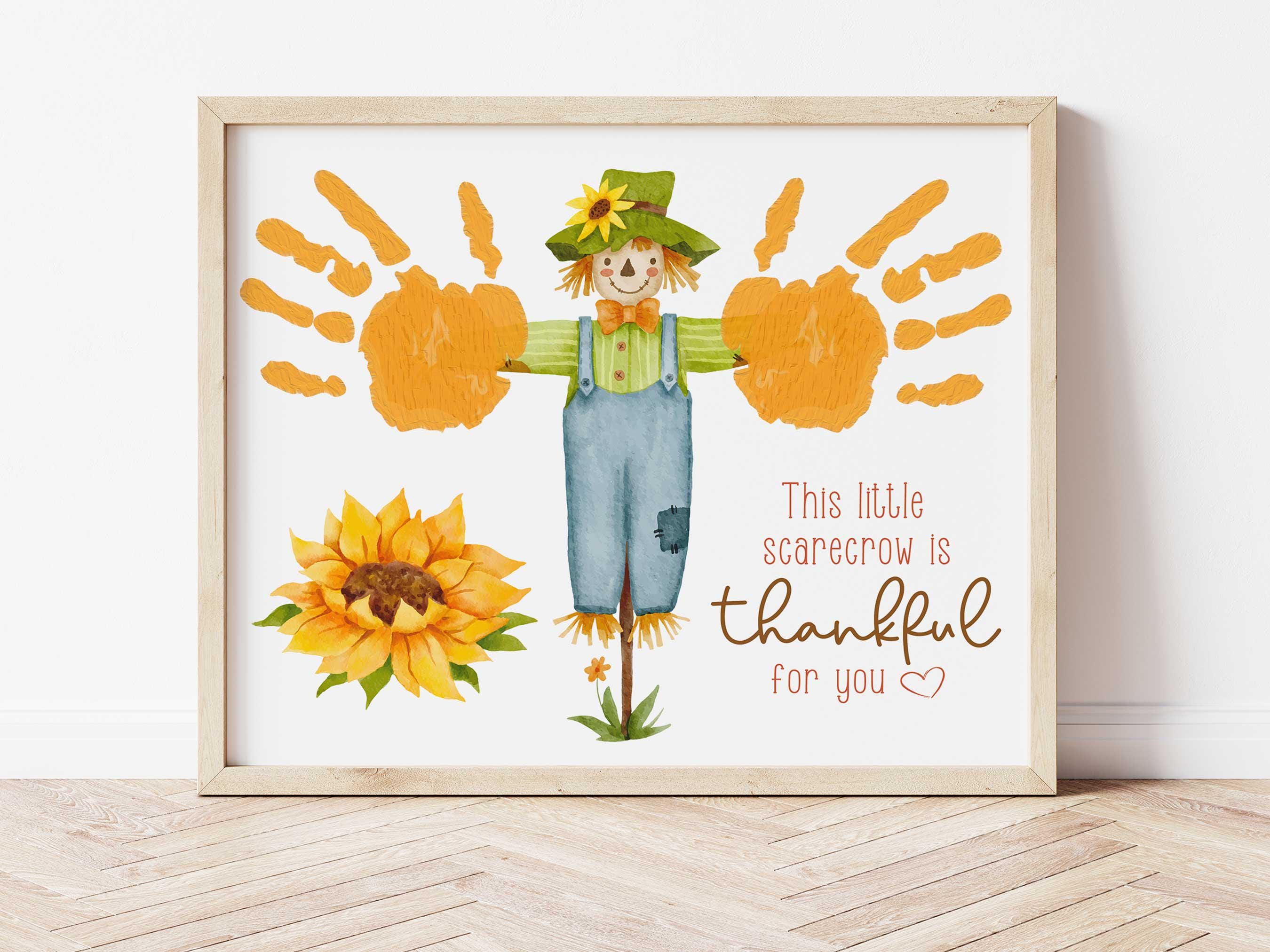 Autumn Handprint Craft - Scarecrow Handprint Craft - Thanksgiving Craft ...