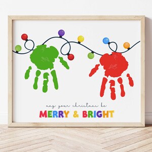 Christmas Handprint Craft - Merry and Bright Handprint Craft ...