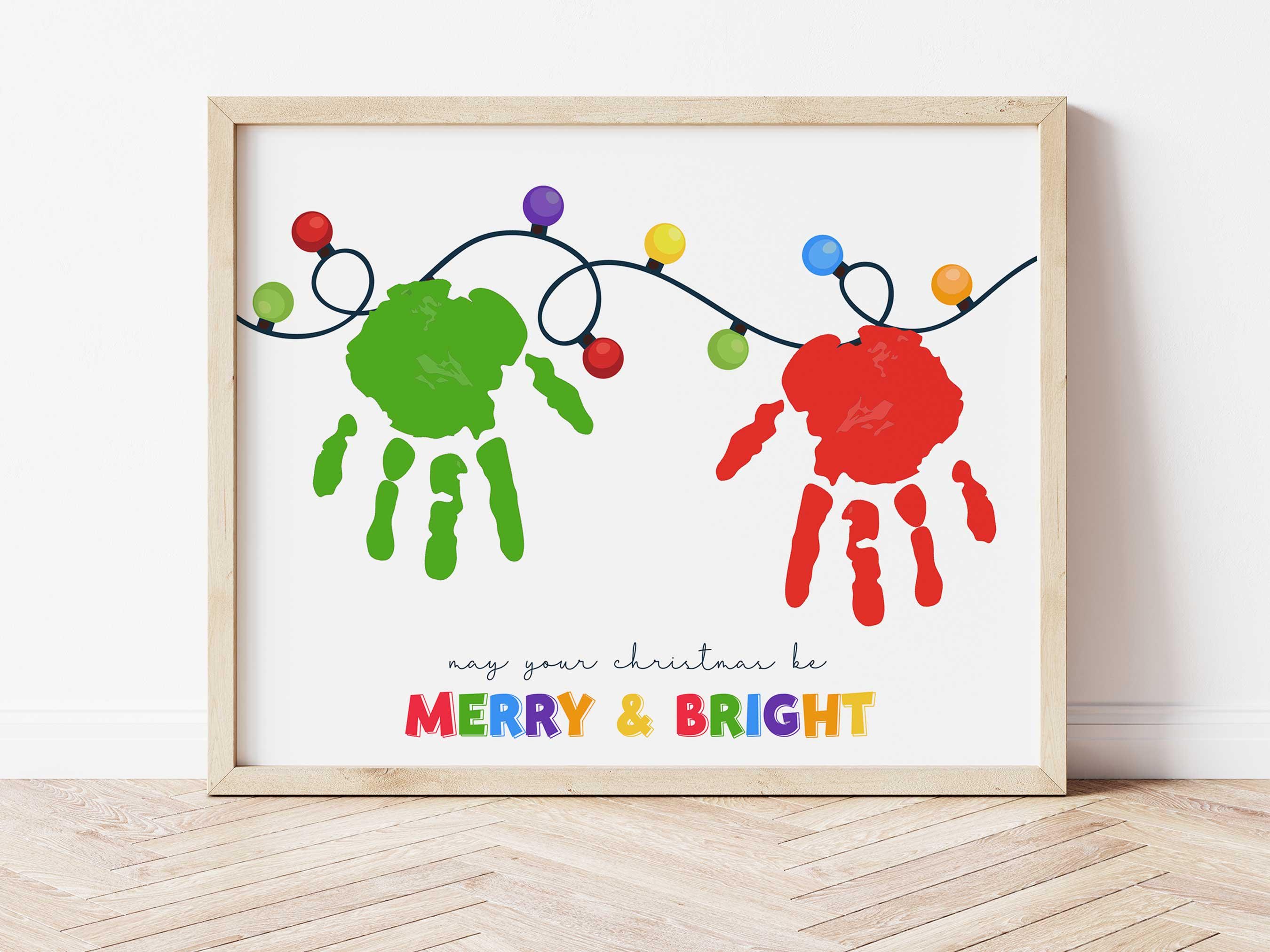 Christmas Handprint Craft - Merry and Bright Handprint Craft ...