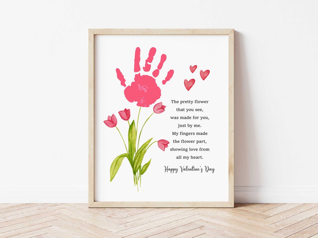 Valentine's Day Handprint - Valentine Handprint - Valentine's Day Craft ...