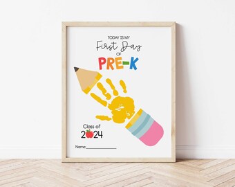 First Day of Preschool Handprint First Day of School Craft Preschool ...