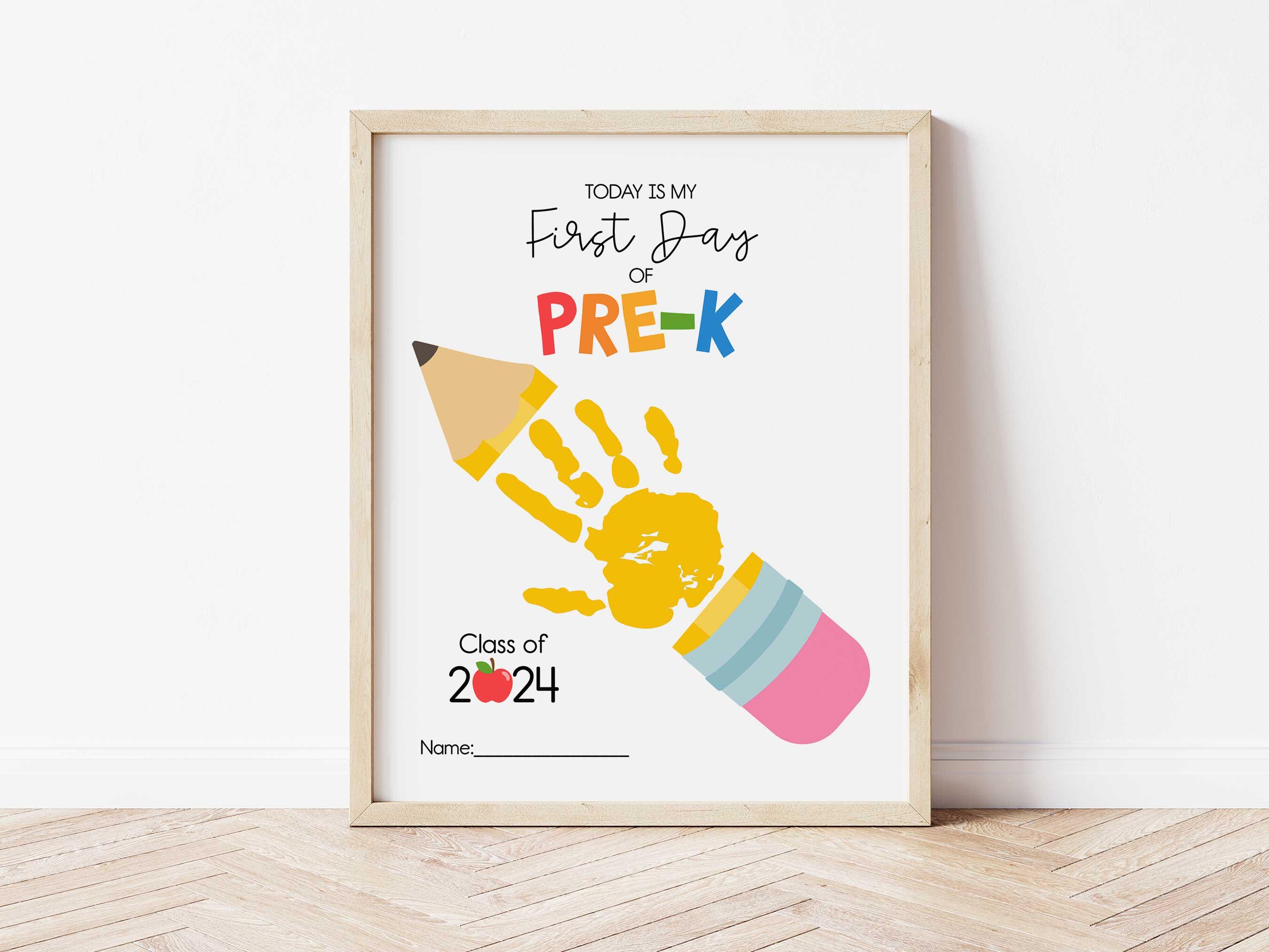 First Day of Preschool Handprint First Day of Pre K Craft Preschool ...