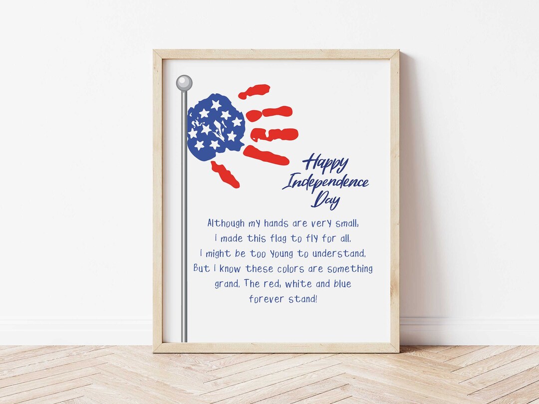 Handprint Art Craft - Fourth of July Craft - Fourth of July Handprint ...