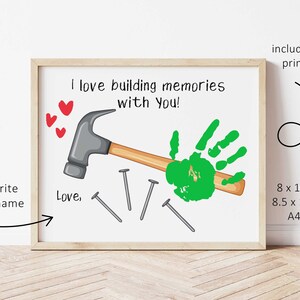 Handprint Craft for Dad - Handprint Card for Dad - Father's Day ...