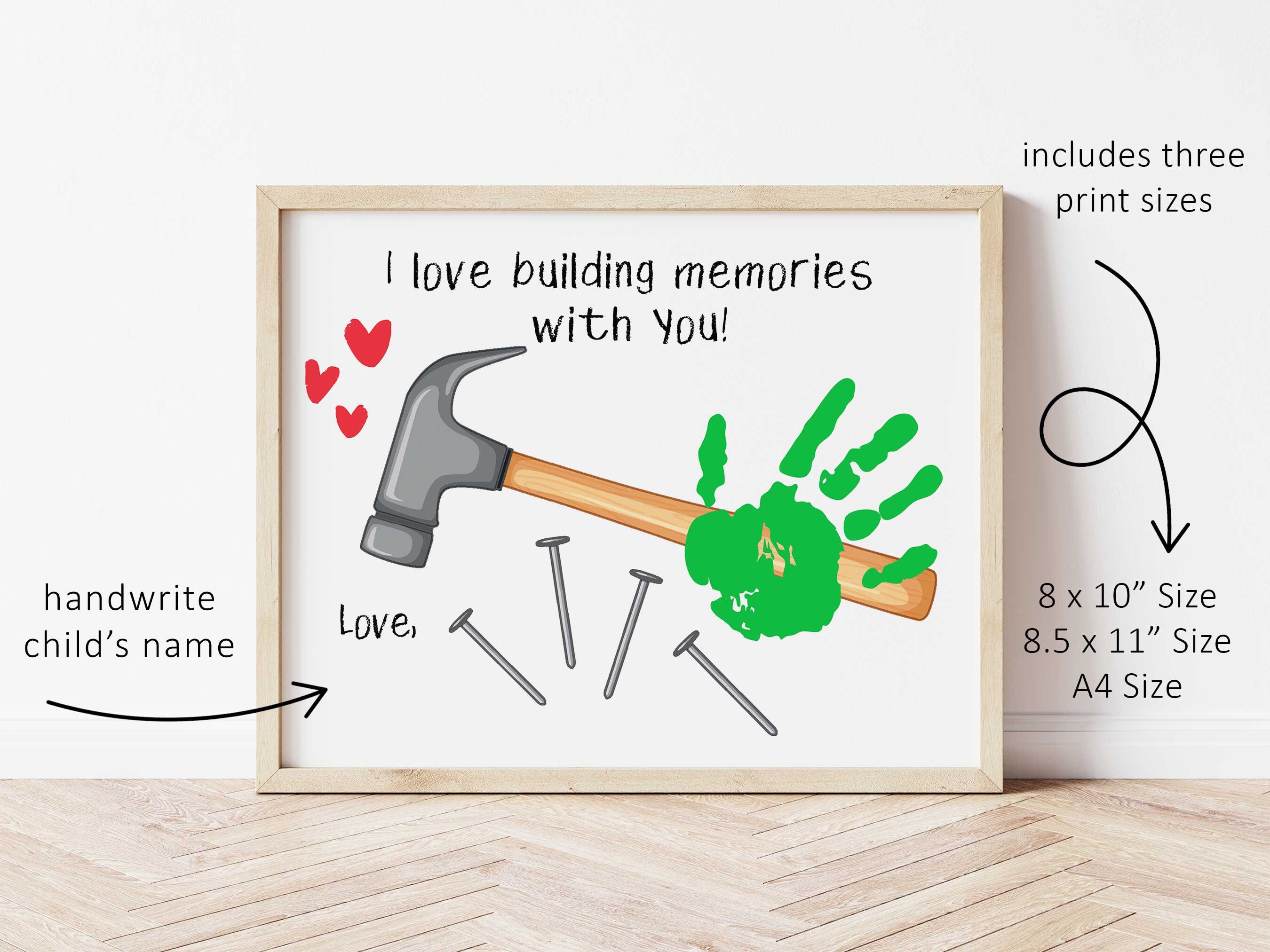 Handprint Craft for Dad Handprint Card for Dad Father's Day Handprint ...