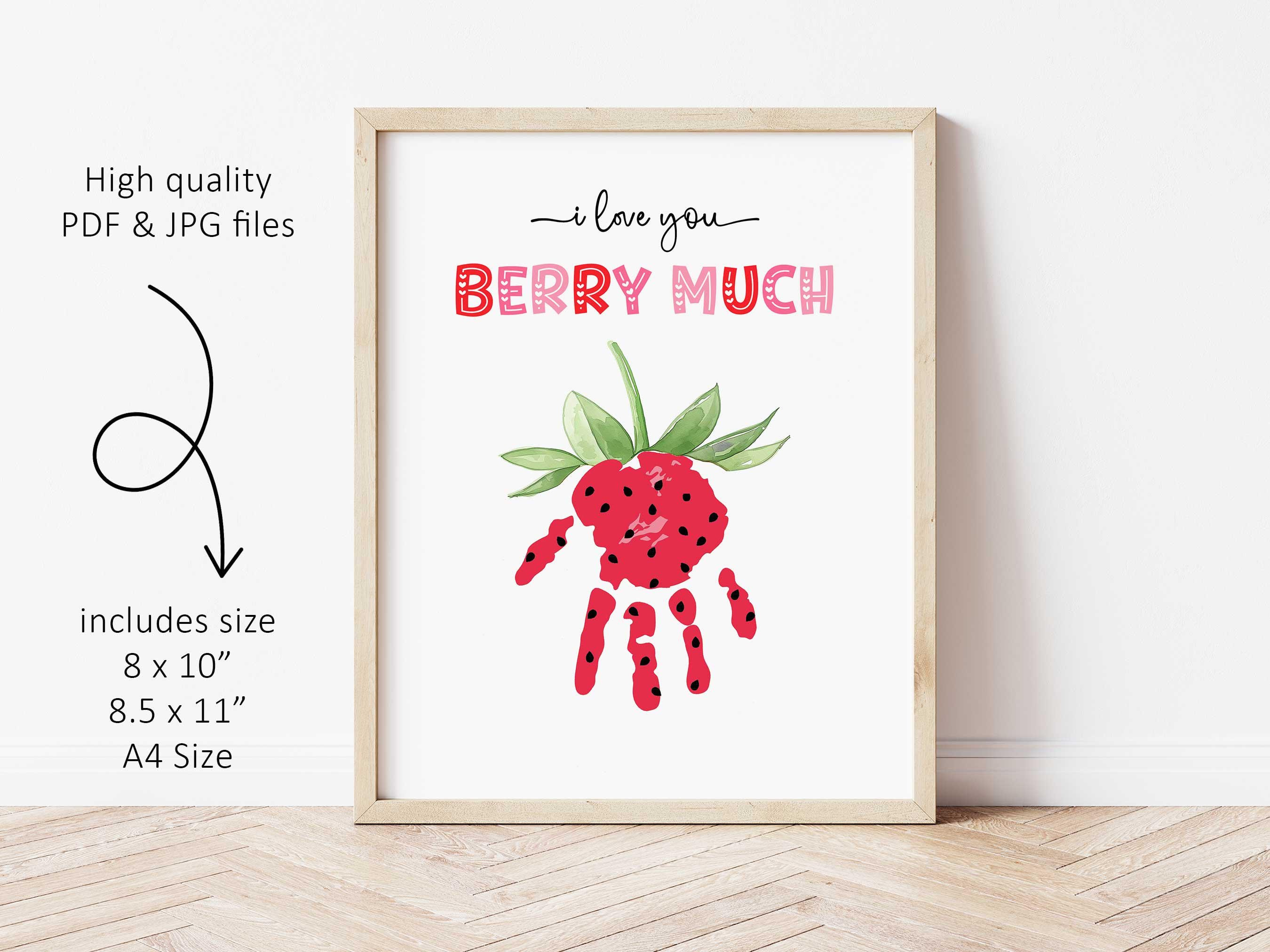 Mother's Day Handprint - Father's Day Handprint - Strawberry Handprint ...
