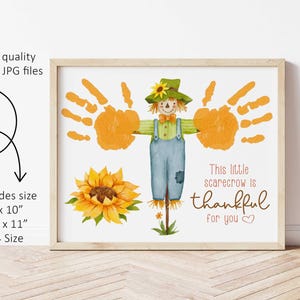 Autumn Handprint Craft - Scarecrow Handprint Craft - Thanksgiving Craft ...