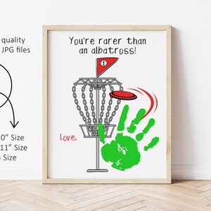 Disc Golf Card - Disc Golf Handprint Craft - Handprint Craft for Dad ...