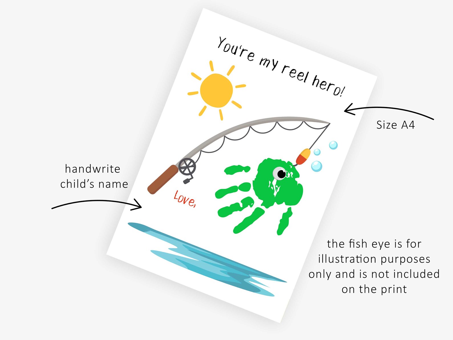 Handprint Craft for Dad Handprint Card for Dad Father's Day Handprint ...