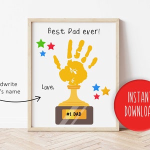 Handprint Craft for Dad - Handprint Card for Dad - Father's Day ...