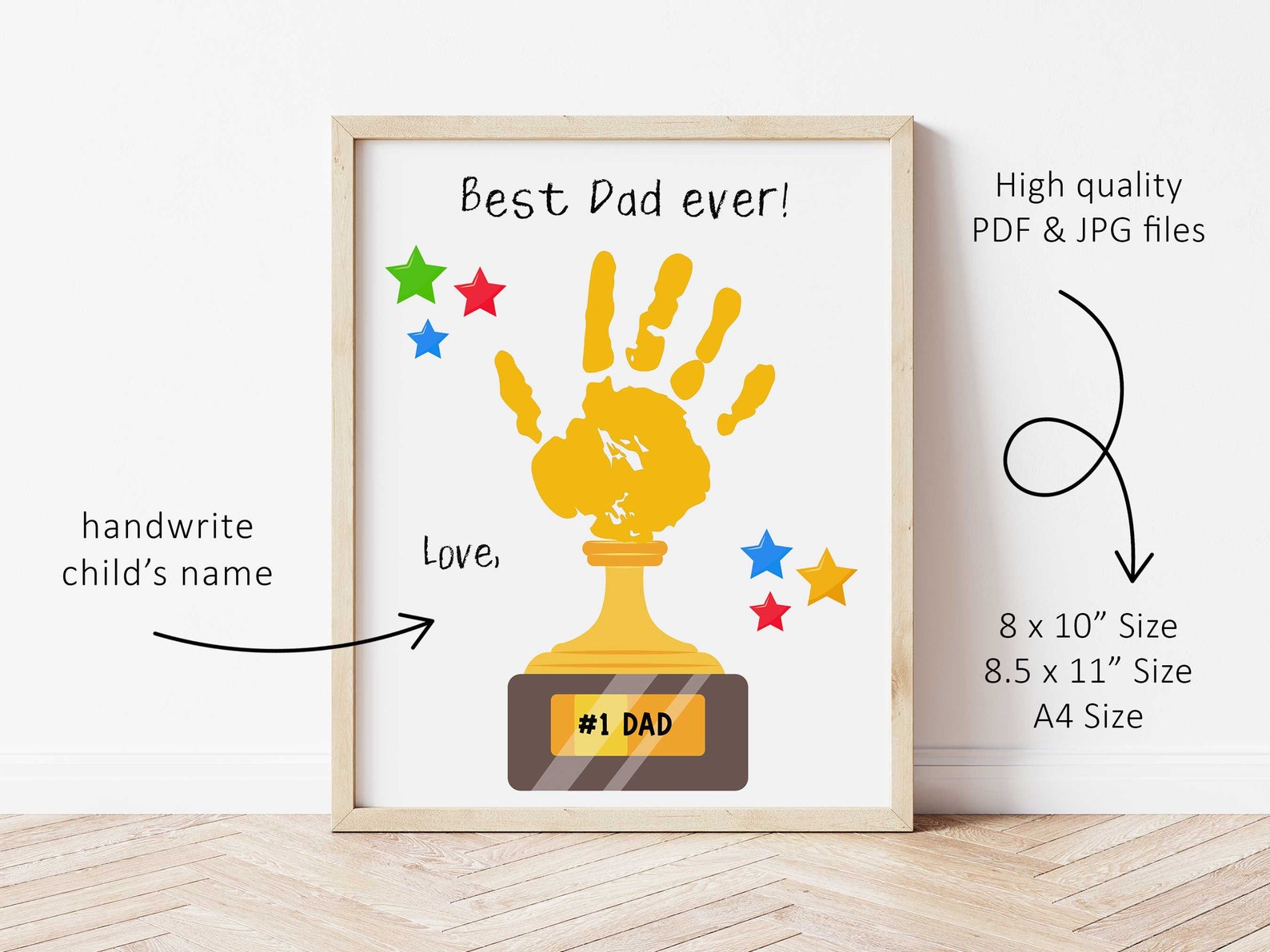 Handprint Craft for Dad - Handprint Card for Dad - Father's Day ...
