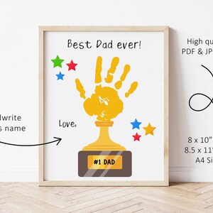 Handprint Craft for Dad - Handprint Card for Dad - Father's Day ...