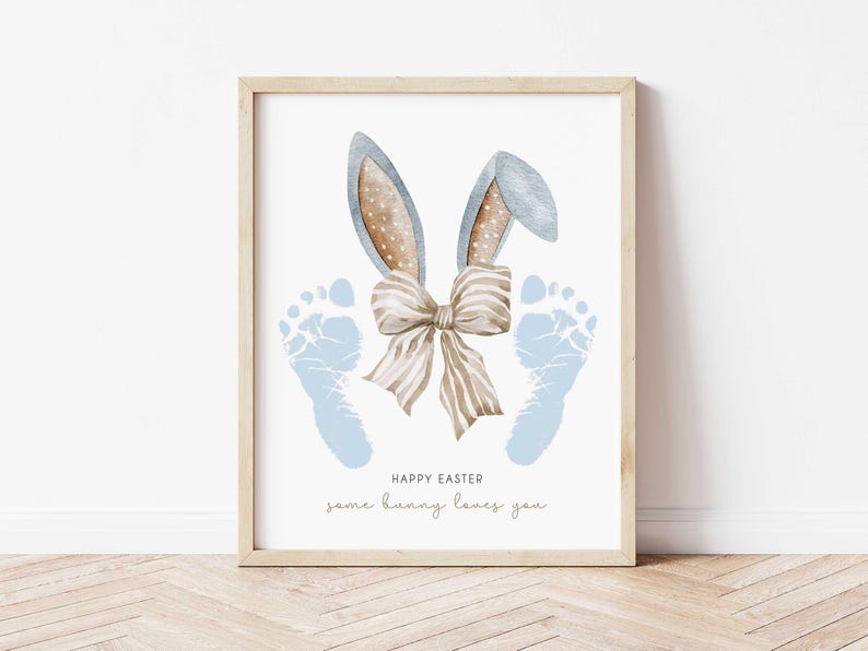 Easter Footprint Craft - Easter Bunny Footprint - First Easter ...