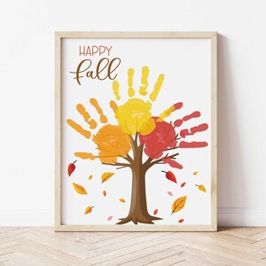 Fall Handprint Craft - Preschool Fall Craft - Preschool Thanksgiving ...