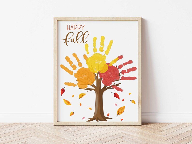 Fall Handprint Craft - Preschool Fall Craft - Preschool Thanksgiving ...