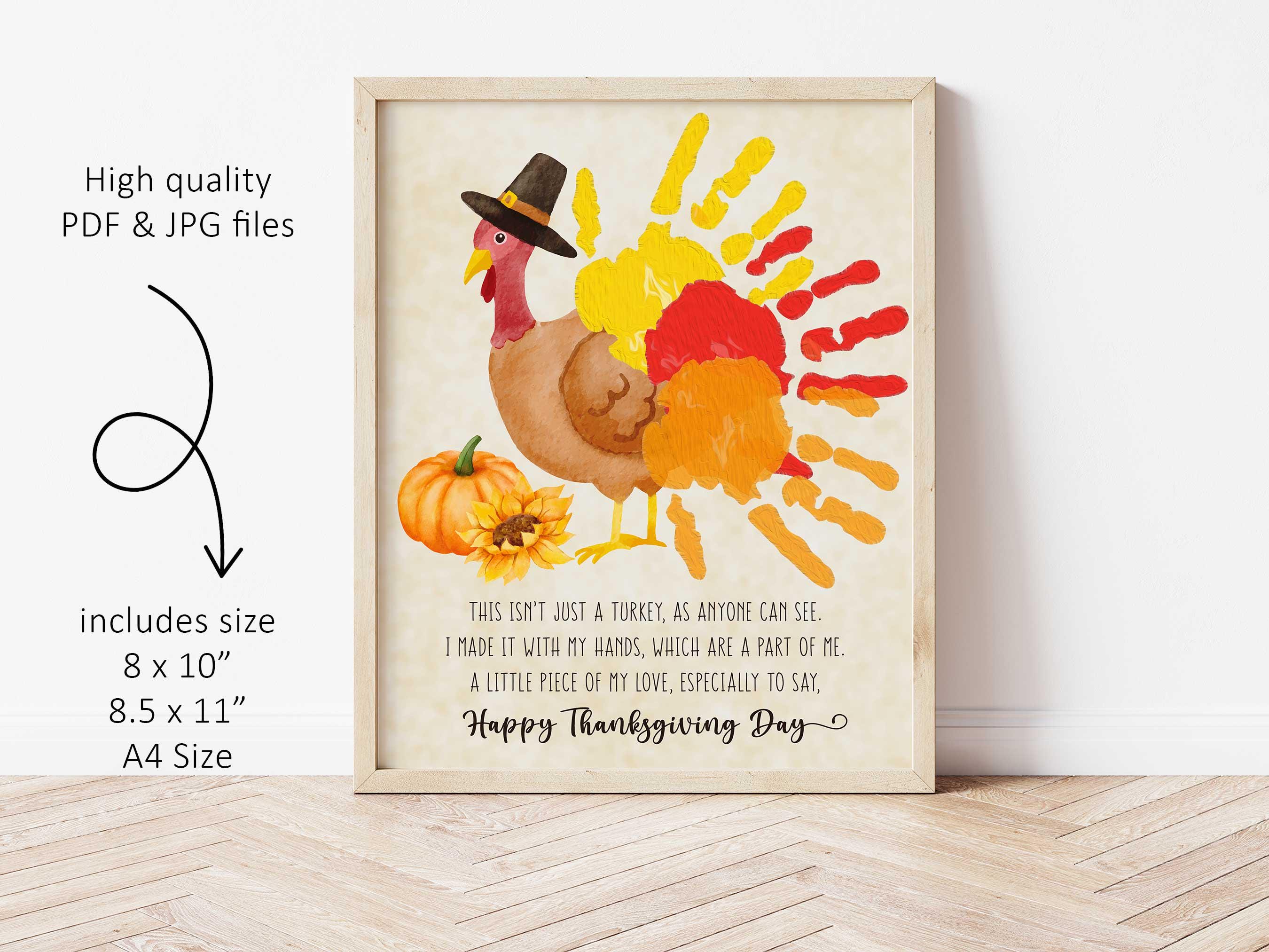 Thanksgiving Handprint Craft Preschool Thanksgiving Craft Kids ...