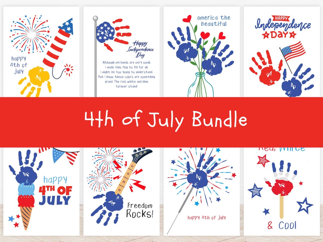 Handprint Art Craft - Fourth of July Craft - Fourth of July Handprint ...