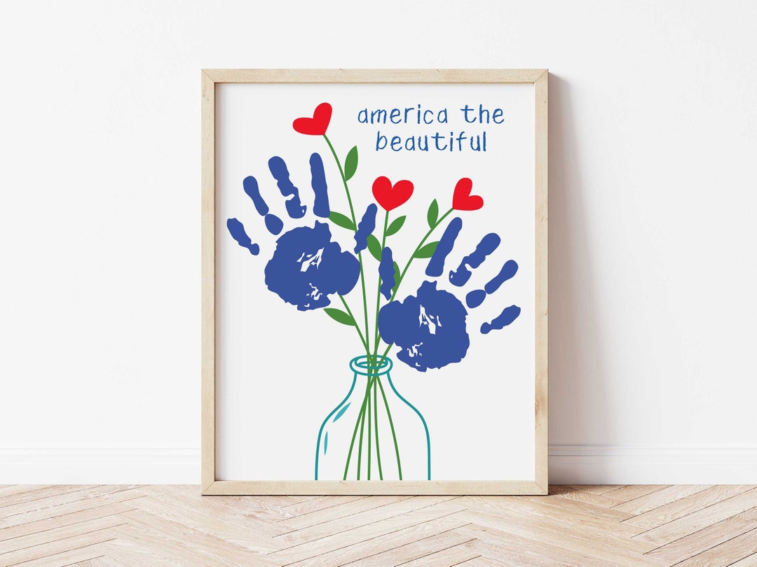 Handprint Art Craft Fourth of July Craft Fourth of July Handprint ...