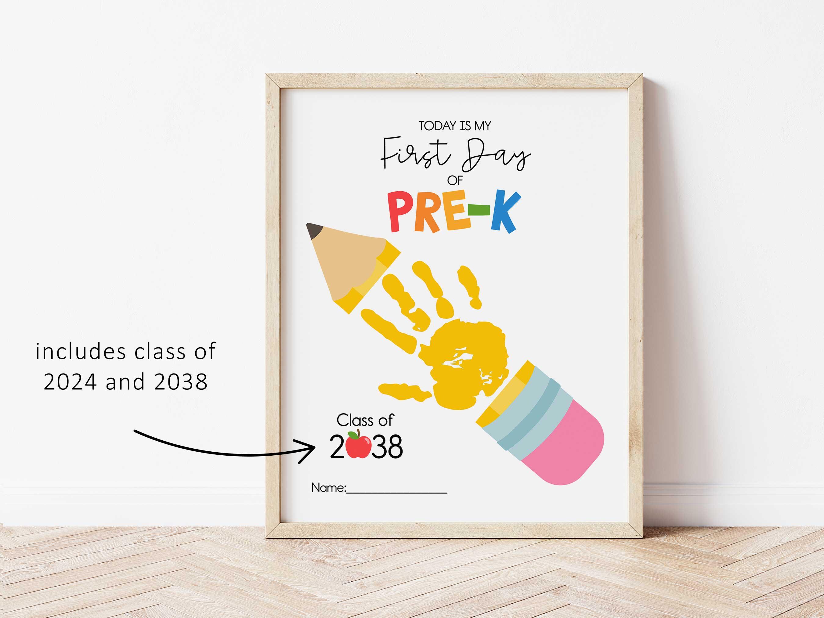 First Day of Preschool Handprint First Day of Pre K Craft Preschool ...