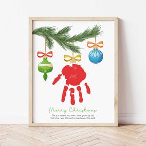 Christmas Handprint Craft - Christmas Handprint Keepsake - Christmas ...