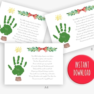 Christmas Handprint Craft - Christmas Handprint Poem - Christmas ...
