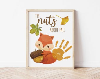 Fall Handprint Craft - Acorn Handprint Craft - Preschool Thanksgiving ...
