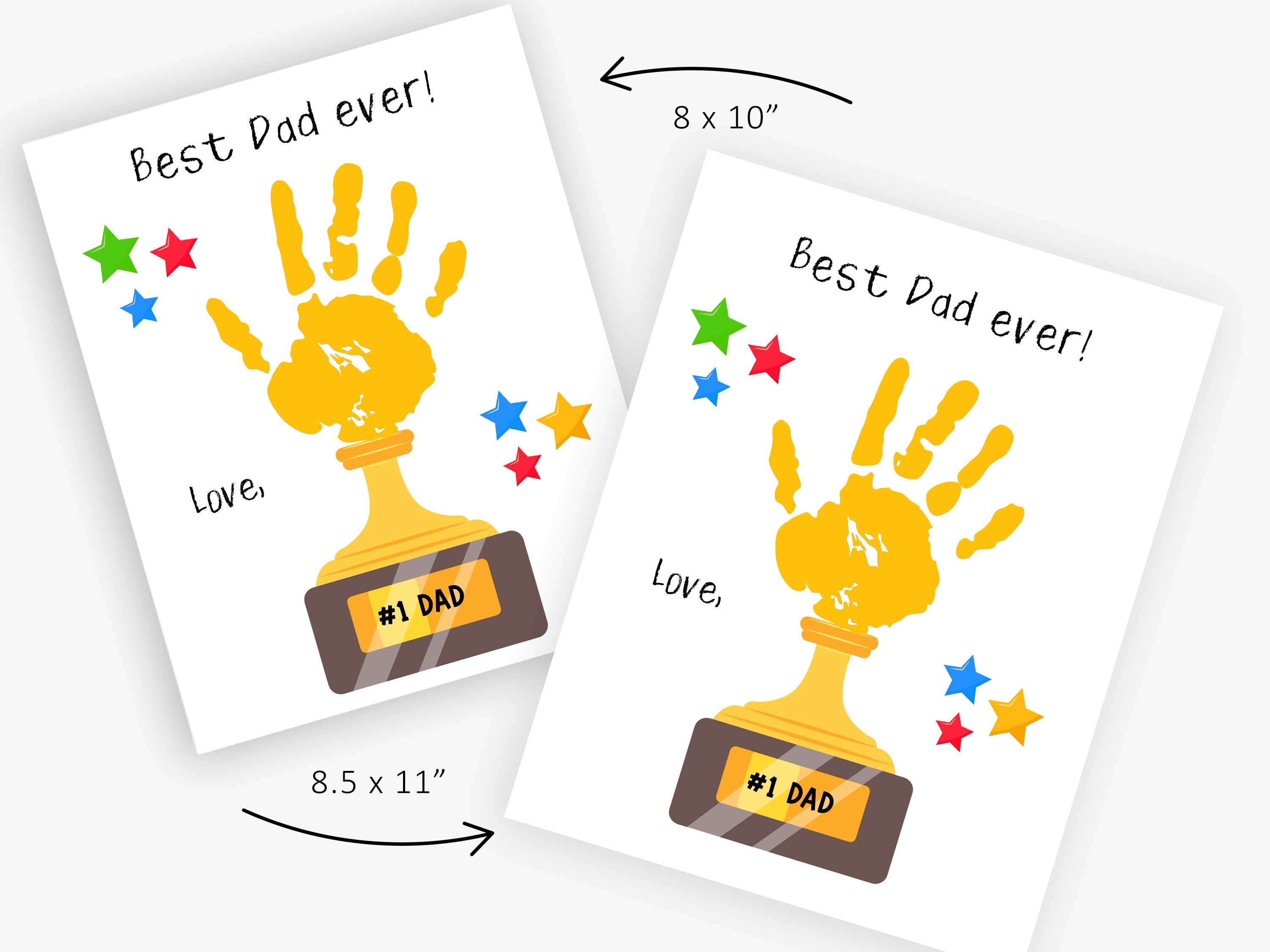 Handprint Craft for Dad - Handprint Card for Dad - Father's Day ...